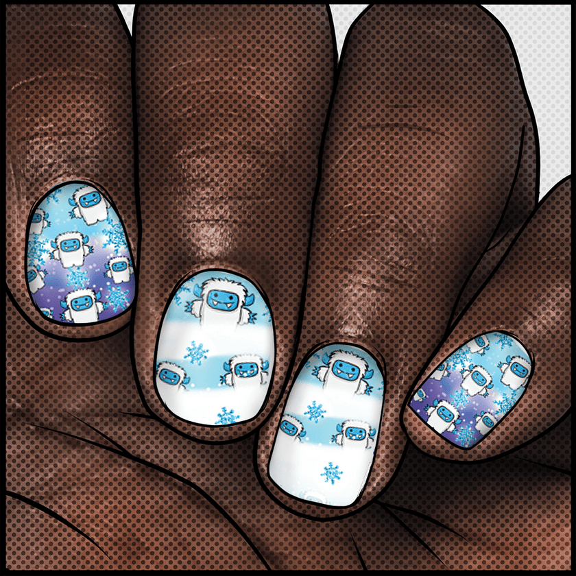Abominable Snowman Nail Wrap 22-tip Set – Espionage Cosmetics